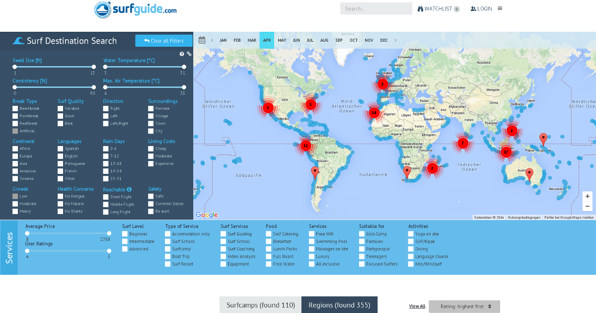 Mexico Surf Spots Map